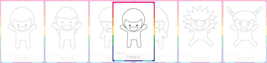 FREE feelings coloring pages!