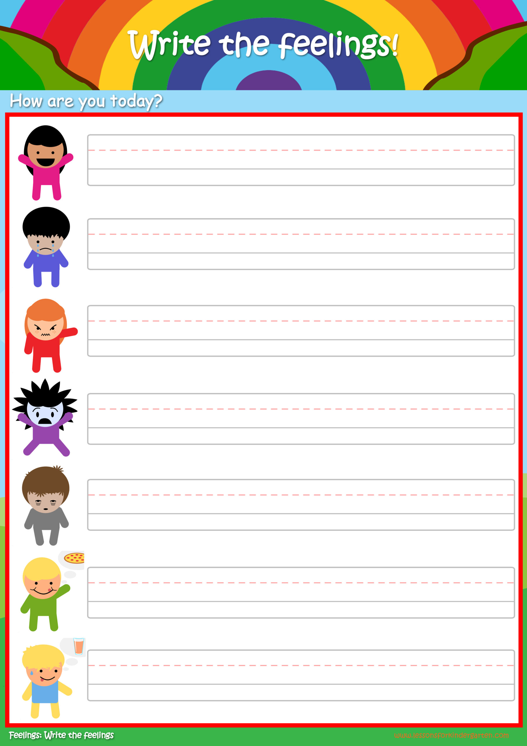 FREE Feelings Worksheets